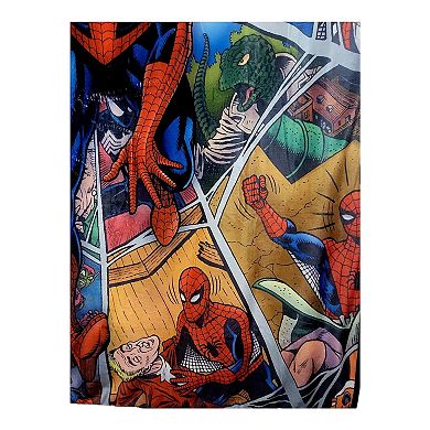 Marvel Legends Spider-man Characters In Web Throw Blanket For Adults ...