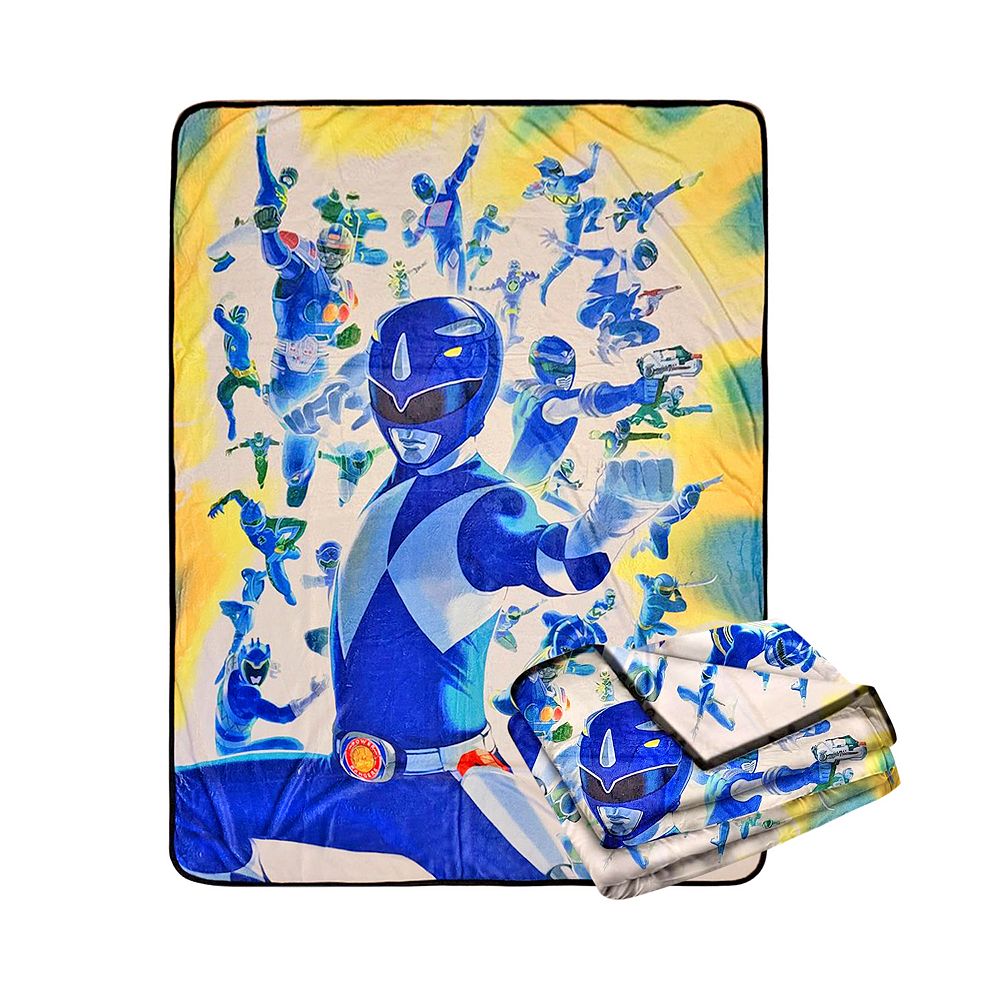Power Rangers Blue Ranger Fleece Comfy Throw Blanket For Adults & Kids ...