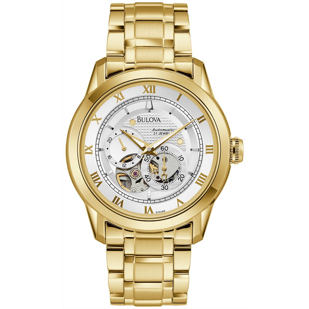 Bulova Men's Classic Sutton Automatic Gold Tone Stainless Steel ...