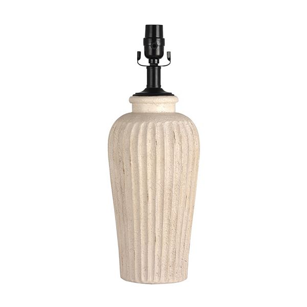 Turned Ceramic Natural Accent Lamp Base