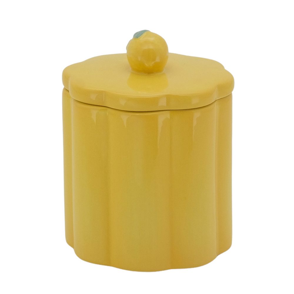 Mini Yellow Ceramic Jar with Lemon Lid