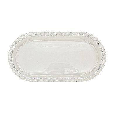 Mini Clear Glass Tray with Beaded Trim