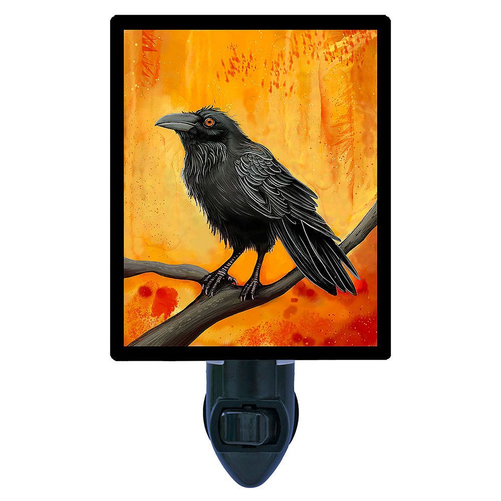 Halloween Night Light, Crow, Black Raven