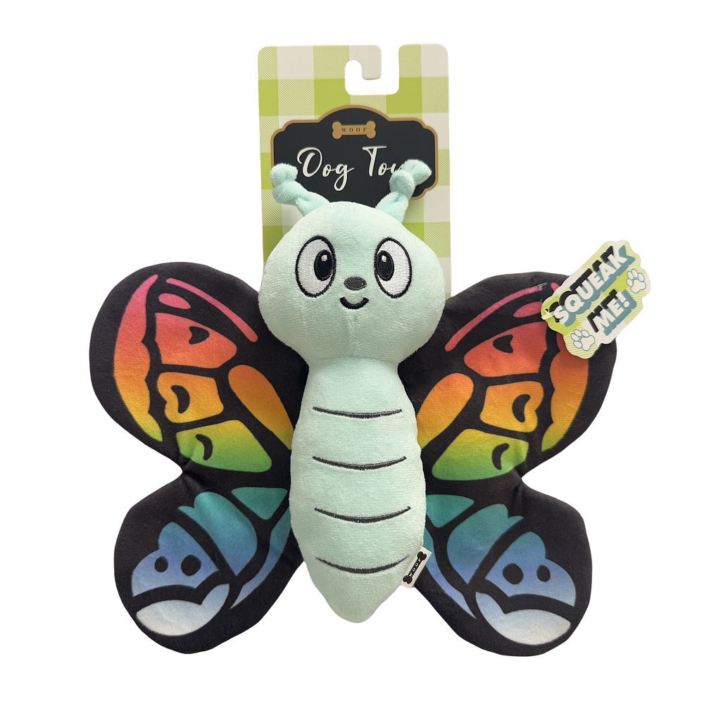 Woof Butterfly Plush Dog Toy