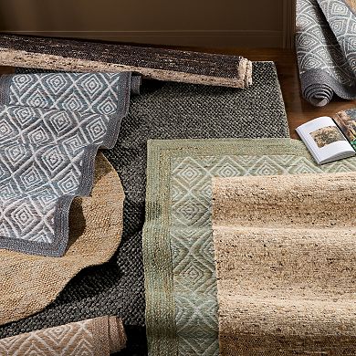 Town & Country Olea Bubble Texture Handcrafted 100% Wool Area Rug