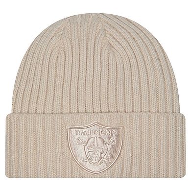 Men's New Era Stone Las Vegas Raiders Color Pack Cuffed Knit Hat
