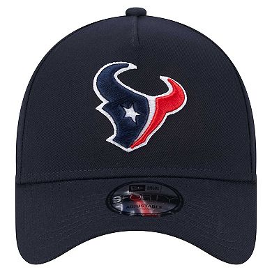Men's New Era Navy Houston Texans A-Frame 9FORTY Adjustable Hat