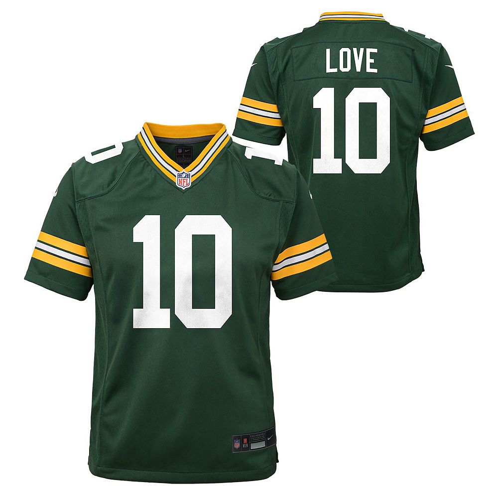 Boys 8-20 Green Bay Packers Jordan Love NFL NIKE Replica Jersey