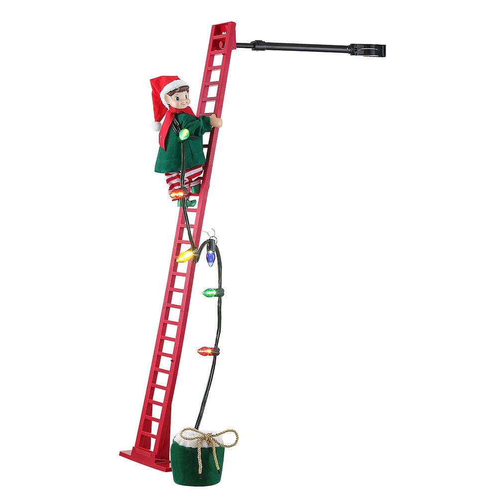 Mr Christmas 43 in. Animated Ladder Climbing Elf