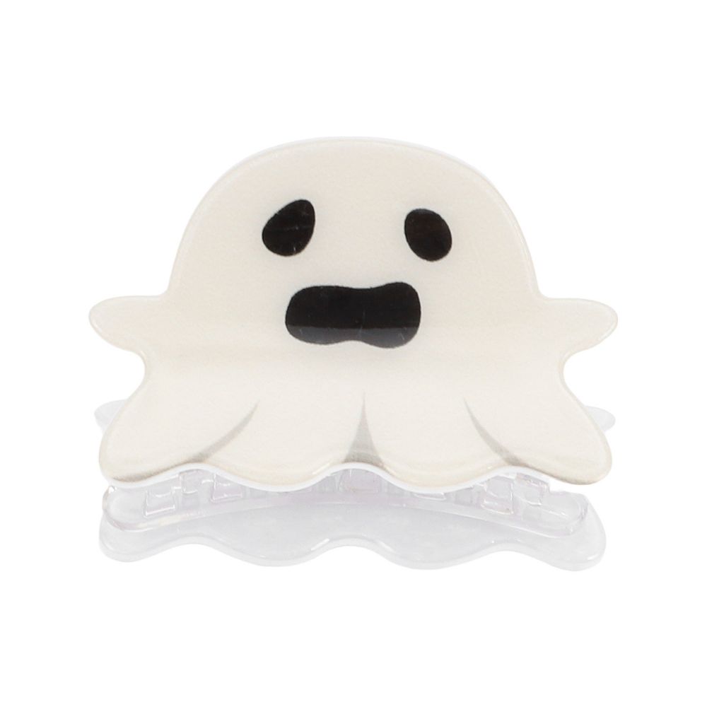 Halloween Fear Expression Hair Clips for Women 2.95" Length Black Beige ...