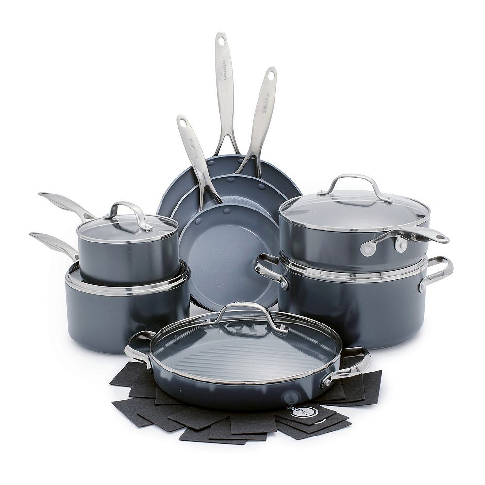 GreenPan Valencia Pro Hard Anodized Ceramic NonStick 16pc Cookware Set