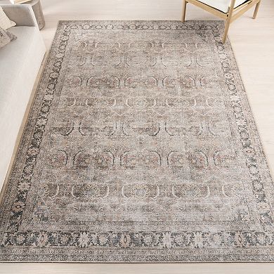 nuLOOM Hillstone Collection Traditional Vintage Medallion Area Rug
