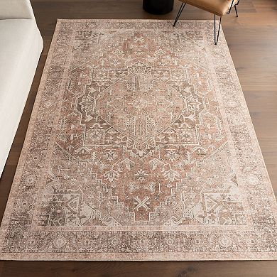 nuLOOM Hillstone Collection Traditional Vintage Medallion Area Rug