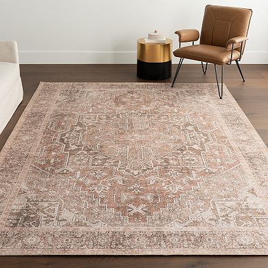 nuLOOM Hillstone Collection Traditional Vintage Medallion Area Rug