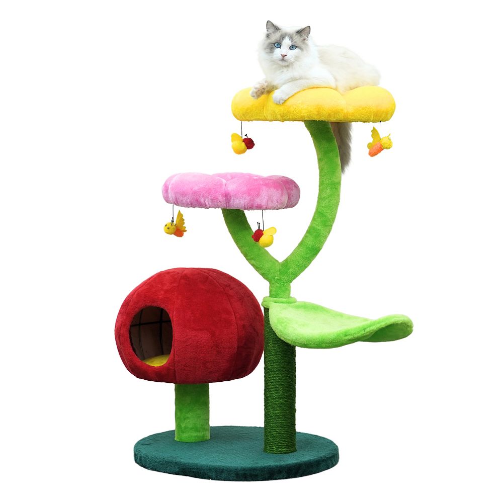 Catry Cat Tree - Garden Design With Flower Petals (gumdrop)
