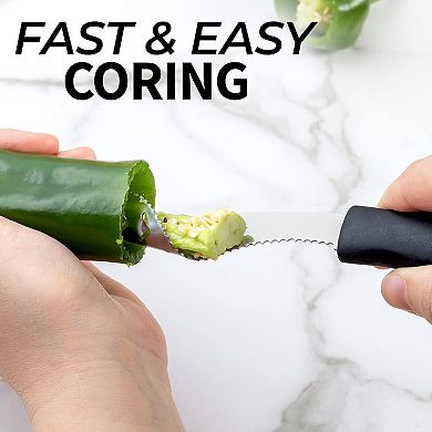 Zulay Kitchen Jalapeno Popper Cutter Pepper Deseeder With 2-in-1 ...