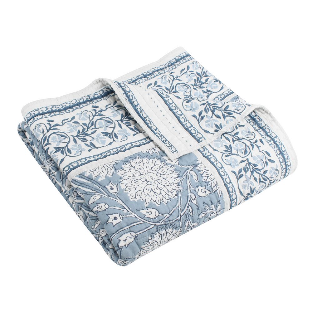Levtex Home Adare Blue Quilted Throw Blanket