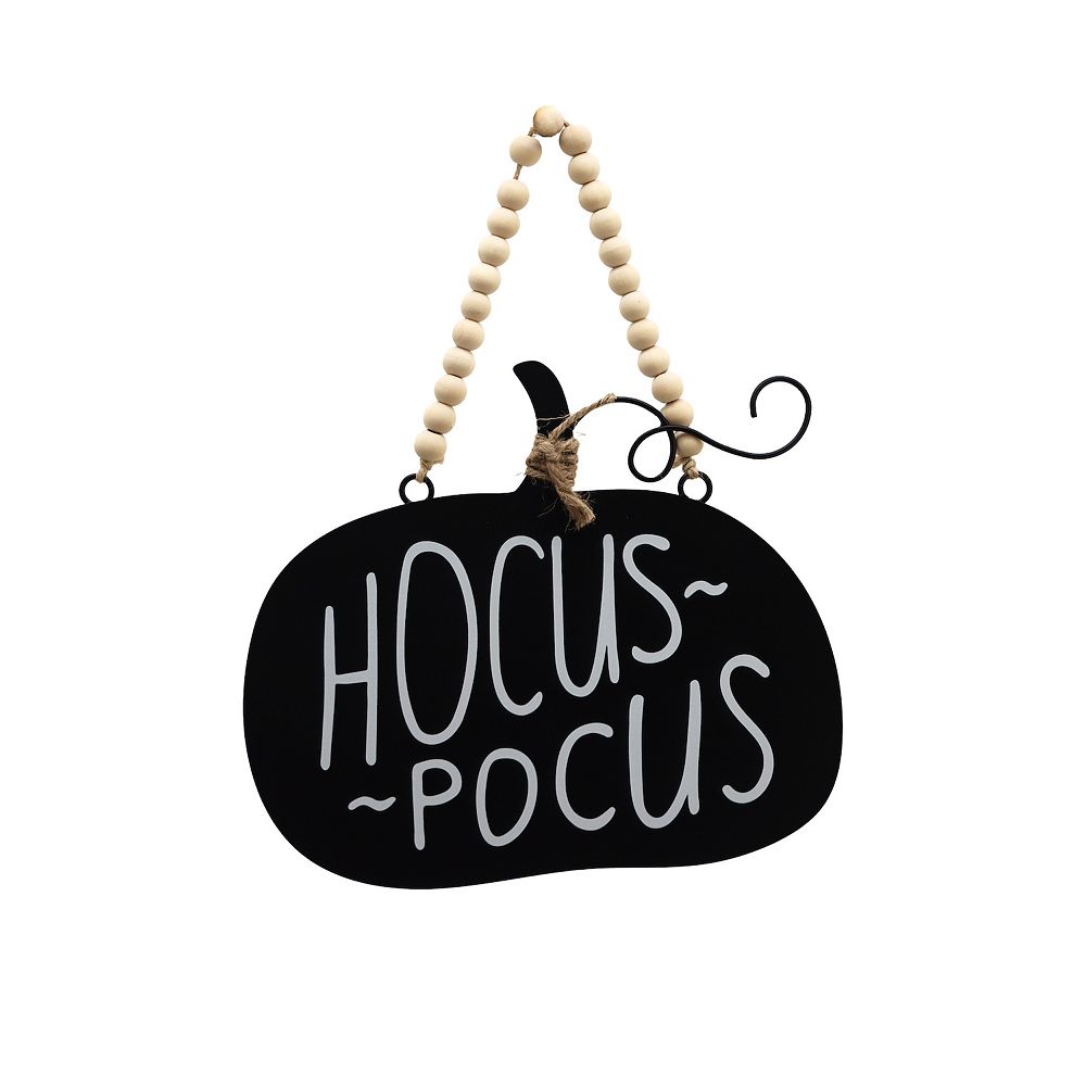 Parisloft Halloween Hocus Pocus Metal Wall Hanging Decor with Wood ...