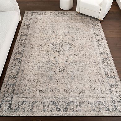 nuLOOM Hillstone Collection Traditional Vintage Medallion Area Rug
