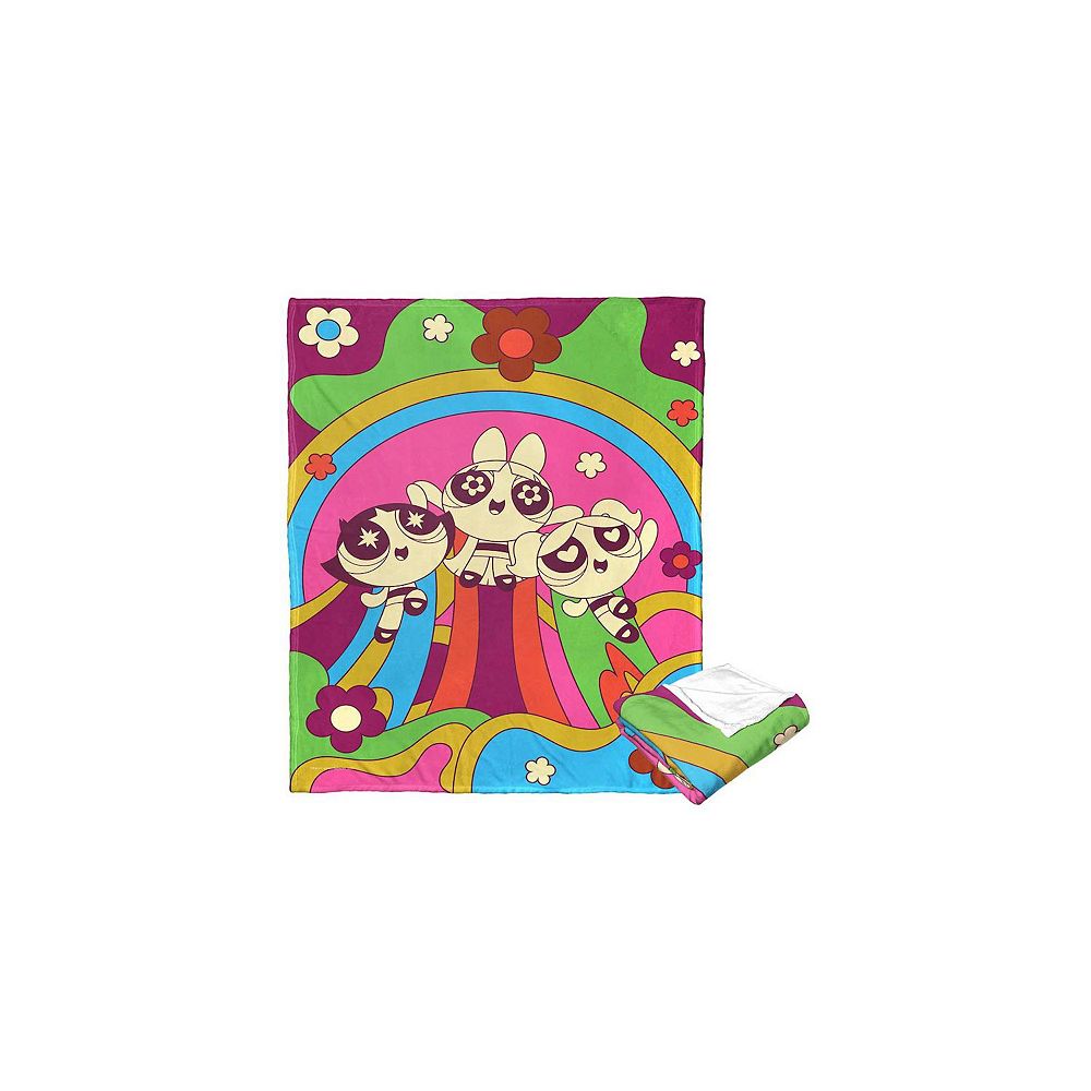 Cartoon Network Powerpuff Girls 70S Style Puffs Silk Touch Throw ...