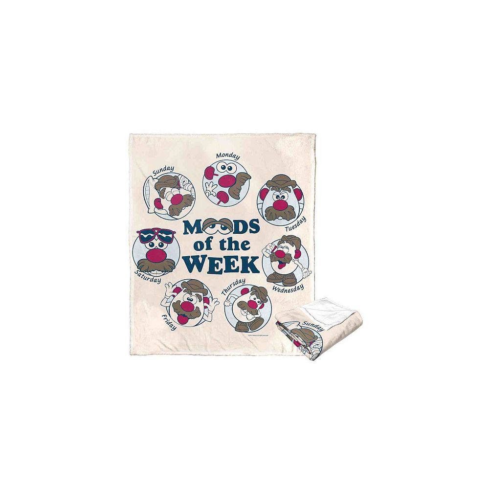 Hasbro Mr. Potato Head Weekly Mood Silk Touch Throw Blanket 50x60 Inches