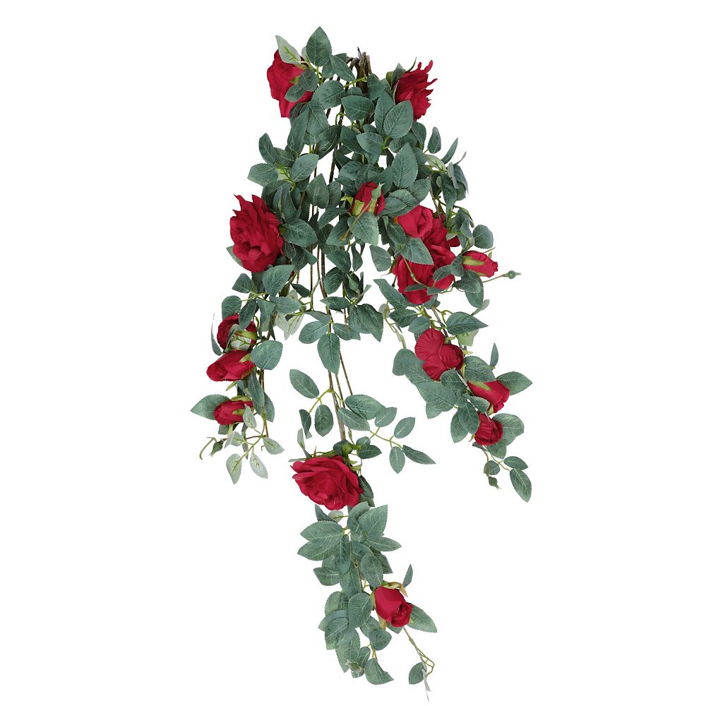 Artificial Hanging Flower, 1 Pcs Fake Hanging Rose Plants Faux Flower ...