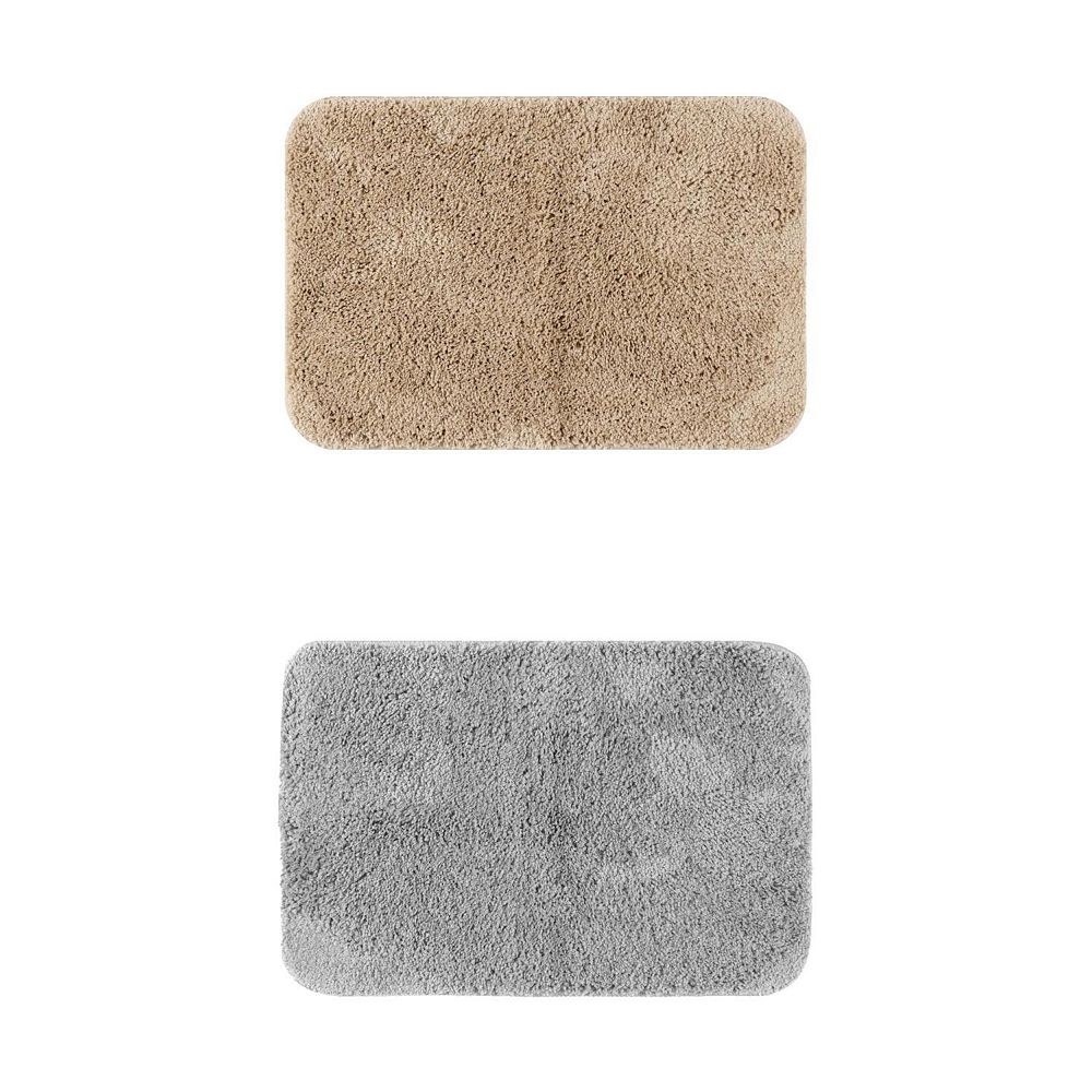 2Pcs Bathroom Rugs, Soft Plush Bath Mats Extra Bathroom Mat Shaggy Bath ...