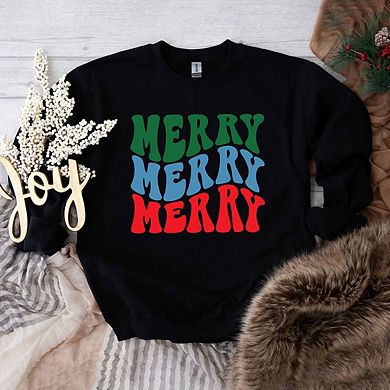 Merry Stacked Colorful Sweatshirt