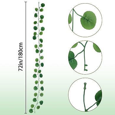 24 Pack Artificial Green Leaf Plant, Fake Greenery Plants, Faux Leaf ...