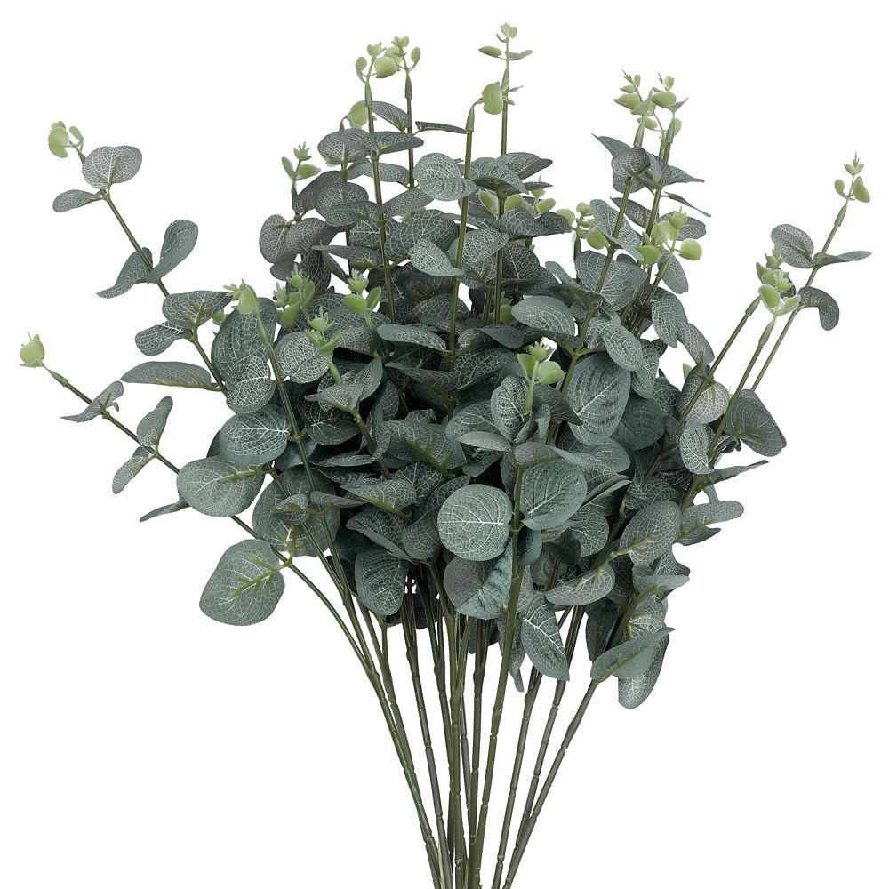 12 Pack Artificial Greenery Stems, Faux Trees Leaf, Fake Plants ...