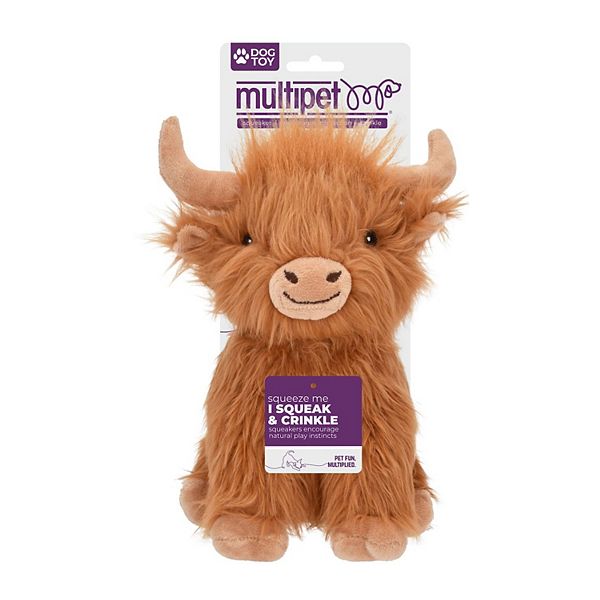 Multipet 8-in. Highland Cow Dog Toy