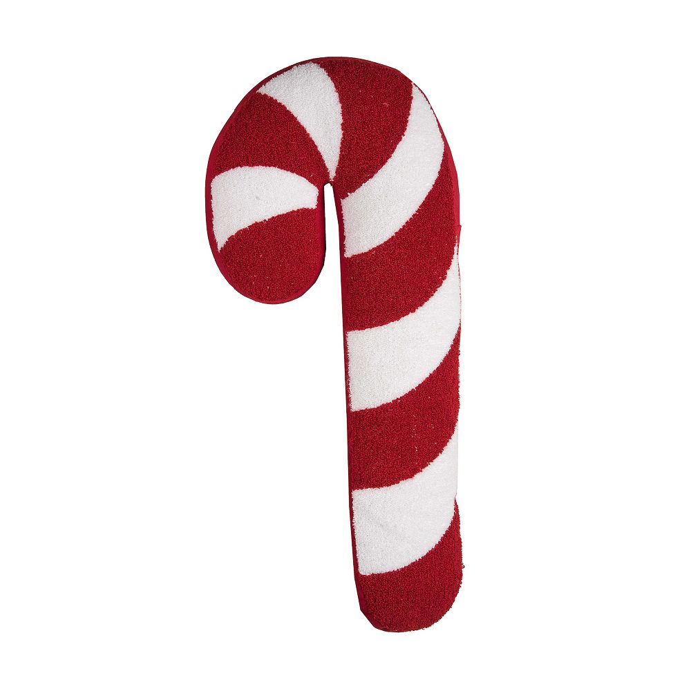C&F Home Candy Cane Shaped Christmas Throw Pillow