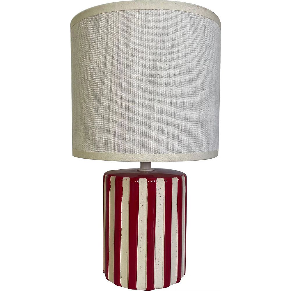 Ceramic Stripe Accent Table Lamp