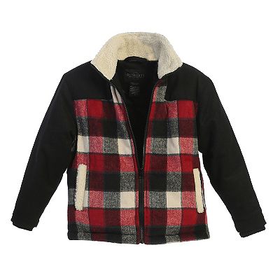 Gioberti Kid's Full Zip Wool-Like Plaid Jacket with Warm Cozy Inner ...
