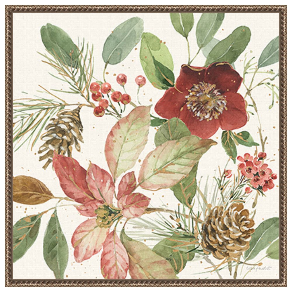 Winter Blooms Ii By Lisa Audit Framed Canvas Wall Art Print