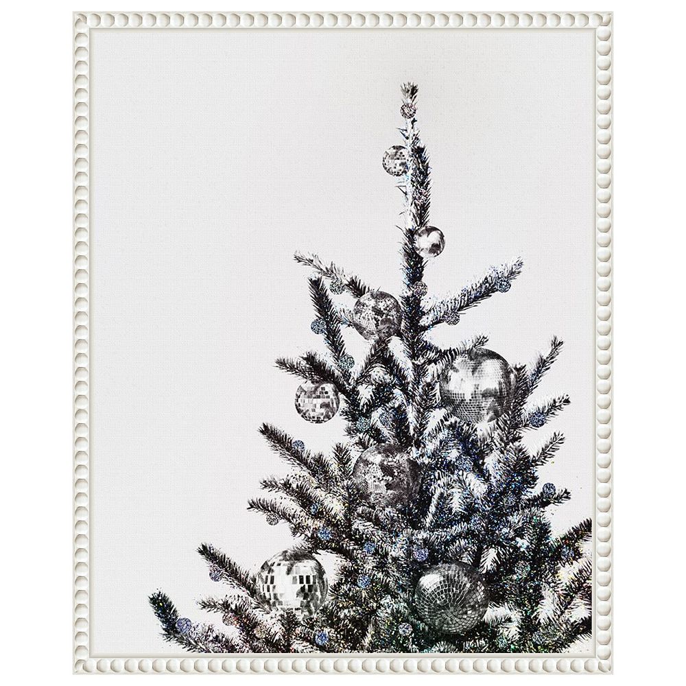 Disco Christmas Tree I By Victoria Barnes Framed Canvas Wall Art Print