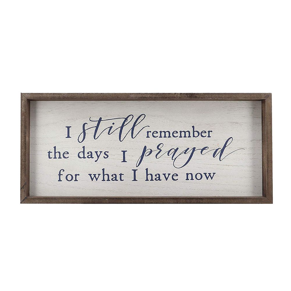 Parissloft Farmhouse Christian Wood Wall Prayer Sign, 19"W x 1.5"D x 8.5"H