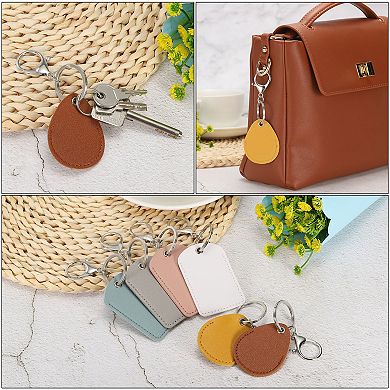 Leather Key Fob, Pu Leather Key Fobs With Key Rings Keychain Holder For ...