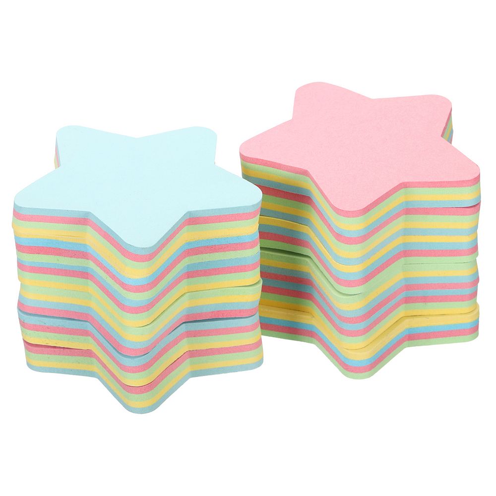 Star Shape Sticky Notes, 12 Pads Memo Pads Bright Colorful 100 Sheets ...