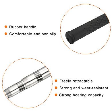 Telescopic Fishing Net Handle, 3 Section Fishing Pole Tackle Tool, Silver