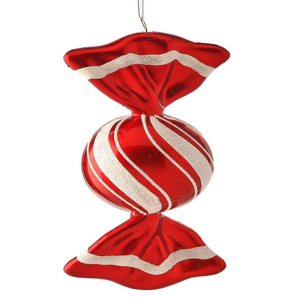 7.5" Peppermint Candy Round Twist Ornament - Festive Christmas Tree ...