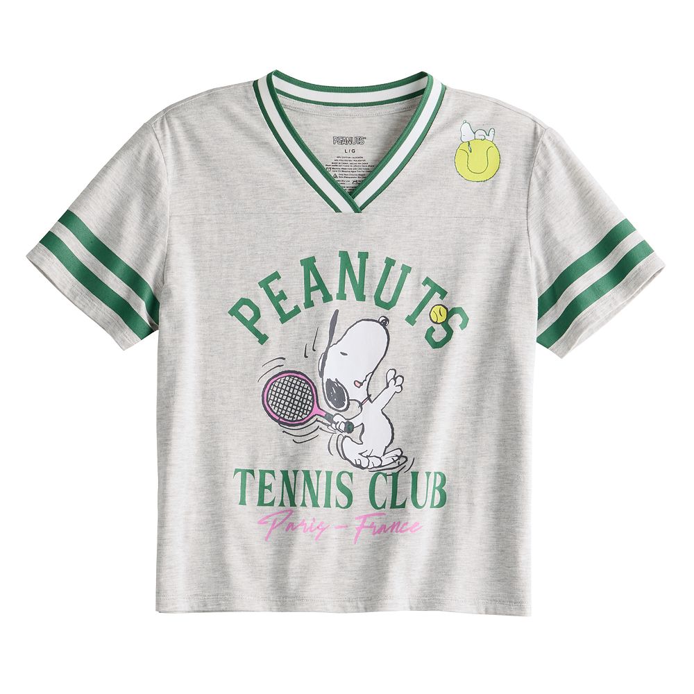 Girls 7-16 Peanuts Snoopy Tennis Club Jersey Graphic Tee