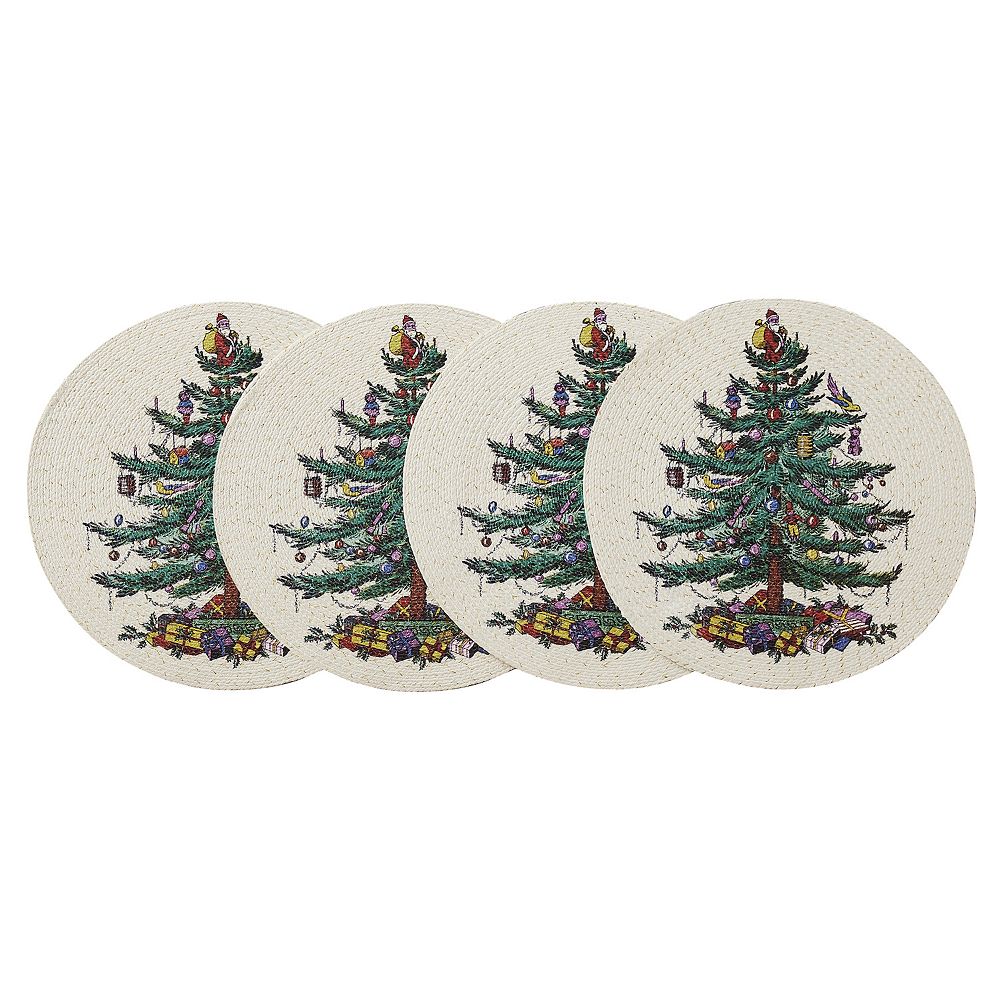 Spode Christmas Tree 4-pc. Round Placemat Set