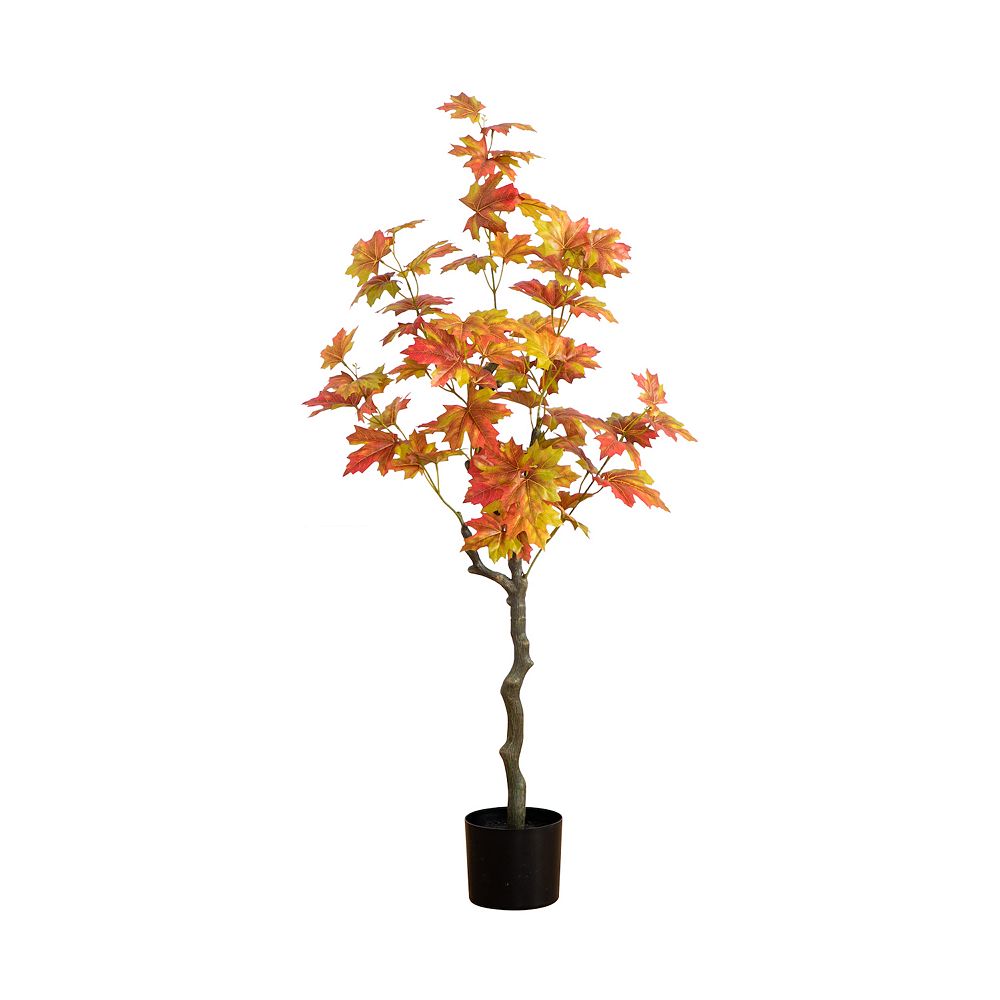 nearly natural 4-ft. Artificial Autumn Maple Tree Floor Decor