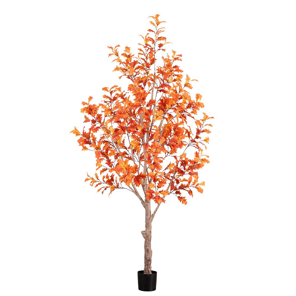 nearly natural 9 ft. Autumn Oak Artificial Fall Tree
