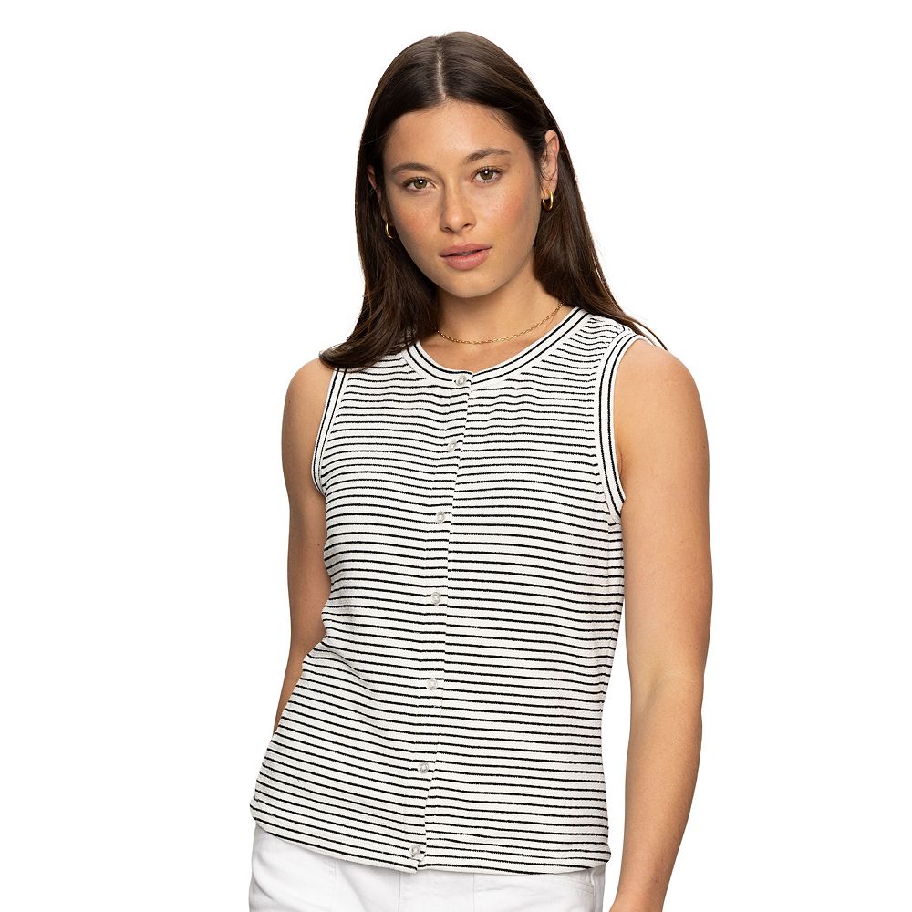 Women's Modern Supply by Sanctuary Sleeveless Button Shell Tank Top