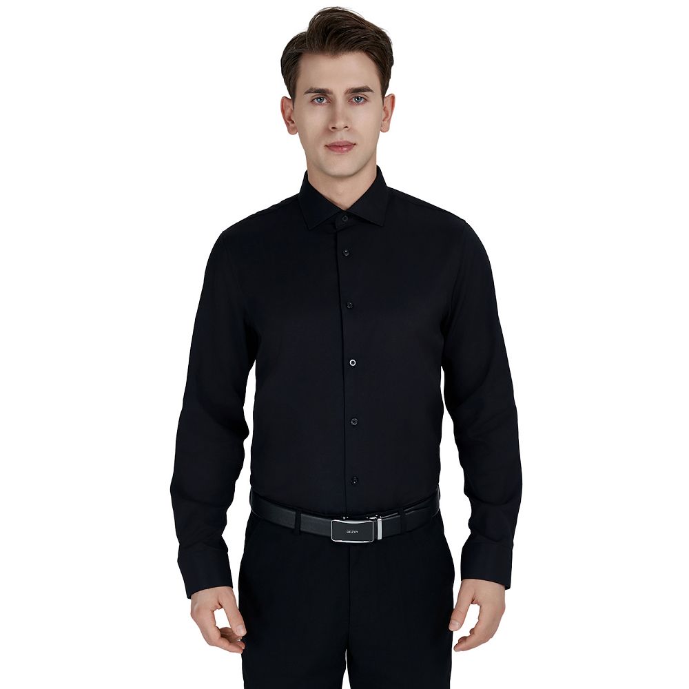 Men's Bespoke Slim-Fit Textured Twill Dress Shirt Men's Bespoke Slim-Fit Textured Twill Dress Shirt