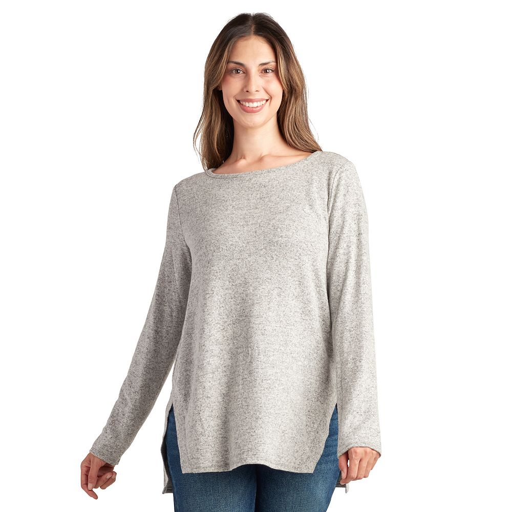 Women's AGB Long Sleeve Split Hem Tunic
