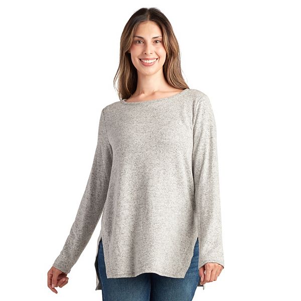 Women's AGB Long Sleeve Split Hem Tunic