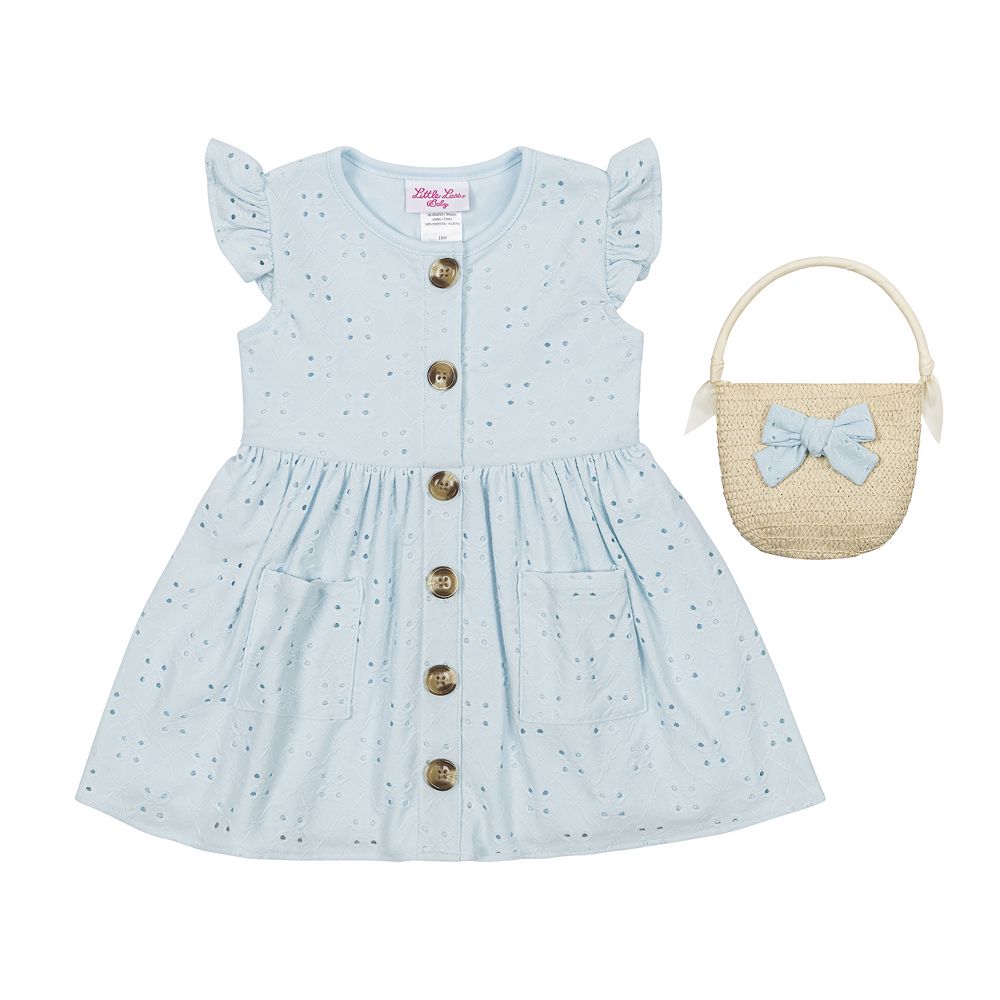Baby & Toddler Girl 2-pc. Little Lass Knit Eyelet Dress & Purse Set
